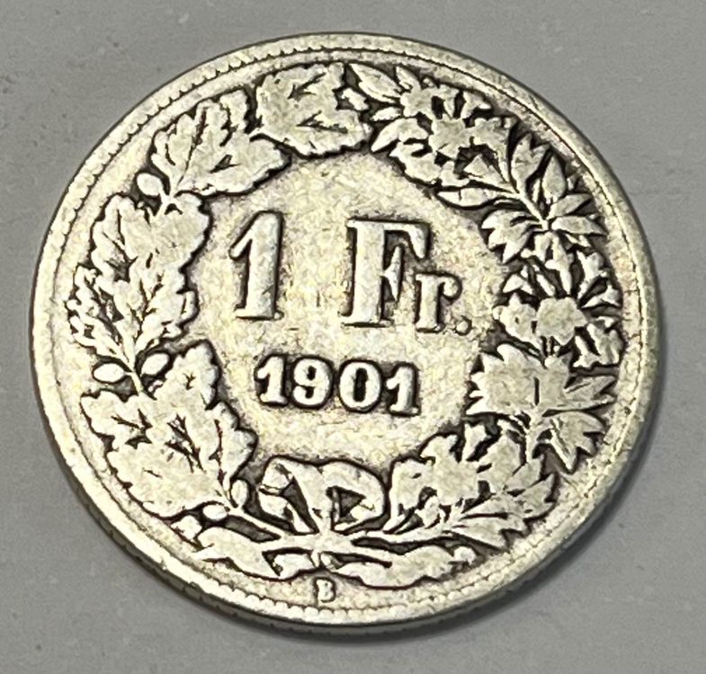 1 Franken - stehende Helvetia - 1901 B (Gebraucht) in Dietikon für CHF 12 – mit Lieferung auf ...