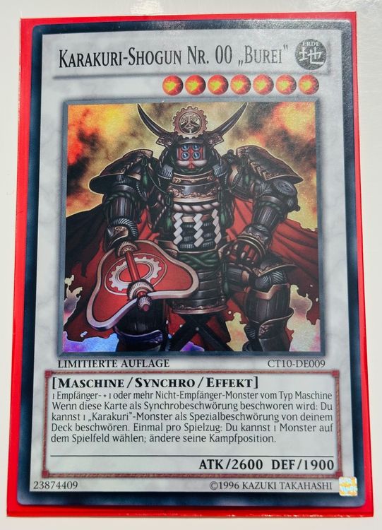 Yu-Gi-Oh! / Karakuri-Shogun Nr. 00 "Burei" / Super Rare (Neu und originalverpackt) in Lauerz für ...
