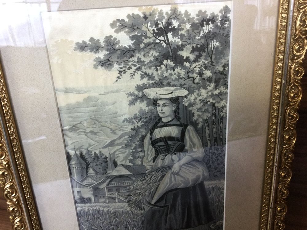 Antikes Seidenbild Frau in Argauer Tracht (Gebraucht) in Wangen SZ für ...