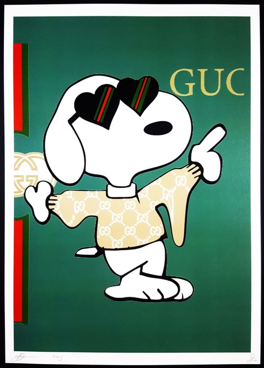 Death NYC Ltd Ed Graffiti Pop Art Druck " Gucci Snoopy (Neu (gemäss ...