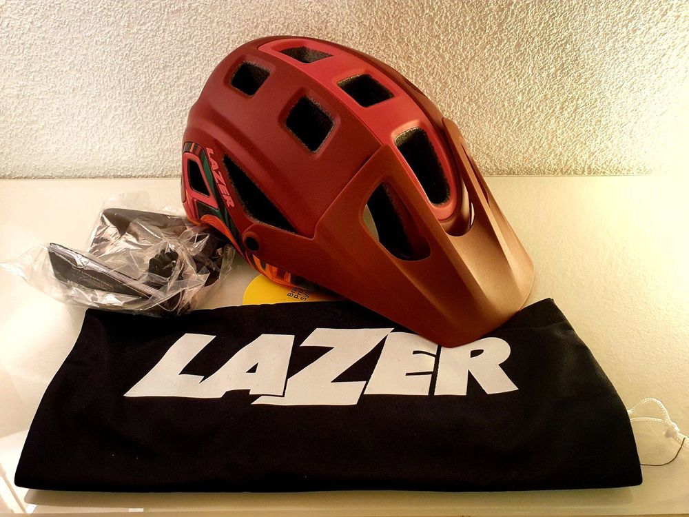 Velohelm Lazer Impala-Mips LZB-25 Matt Red Rainforest Gr. L (Neu und ...