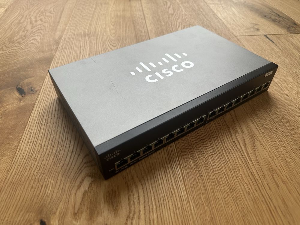 Cisco SG100-16 v2, 16 Port Gigabit Switch - Top Zustand (Gebraucht) in ...
