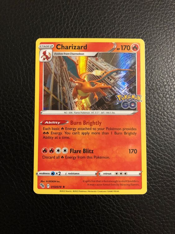 Pokemon GO Charizard Holo 10/78 Ab 1 (Gebraucht) in Paradiso für CHF 2 ...