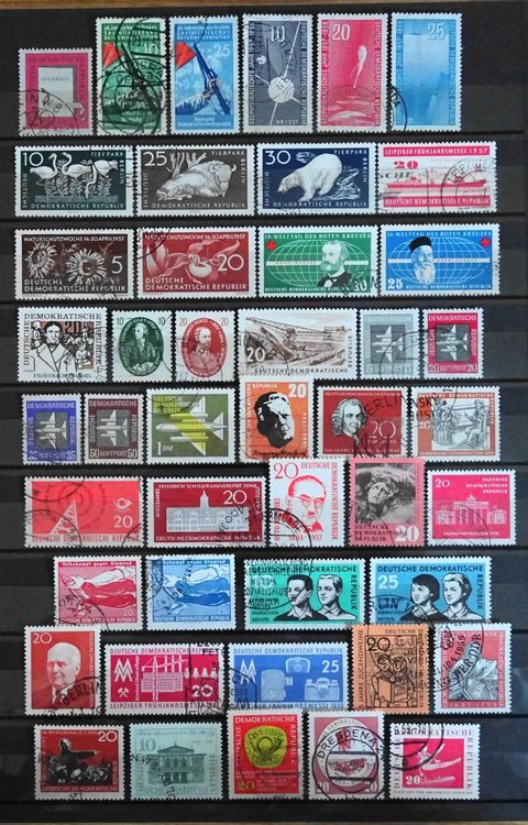 DDR ab 1956, Lot mit 164 Werten gestempelt (Gebraucht) in Haslen GL für CHF 3.5 – mit Lieferung ...