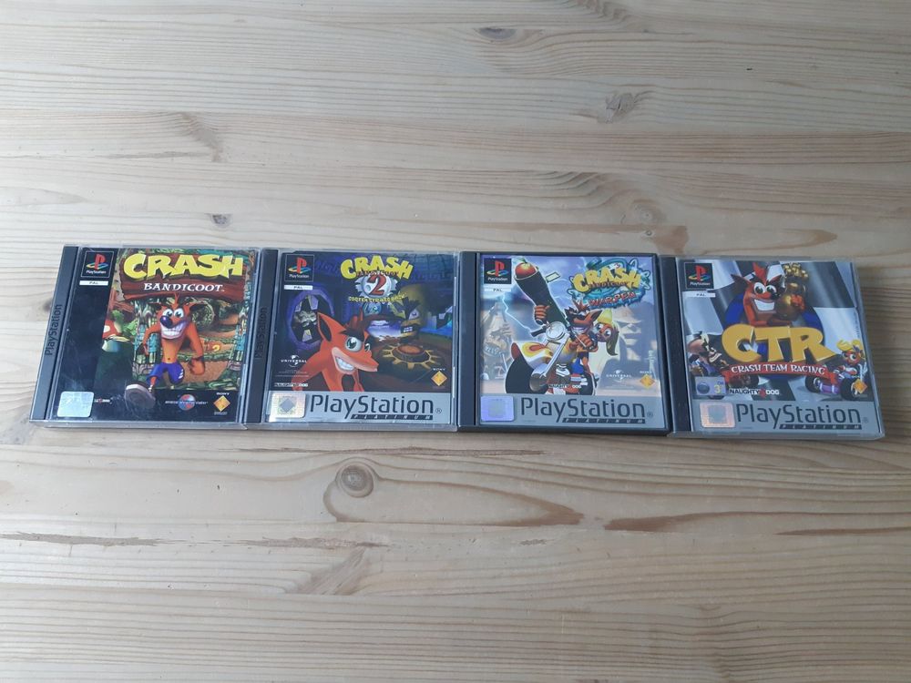 Crash Bandicoot PS1 Set 1 2 Cortex Strikes Back 3 Warped CTR | Kaufen ...