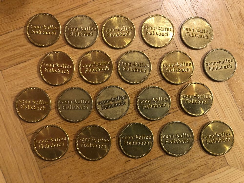 20 Senn Kaffee Fislisbach Jetons (Gebraucht) in Vilters für CHF 5 – mit Lieferung auf Ricardo kaufen
