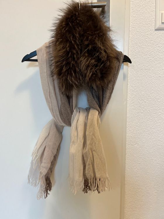 LAST CHANCE - FINAL 3 DAYS - NEU Falconeri Schal Pelzkragen (Gebraucht ...