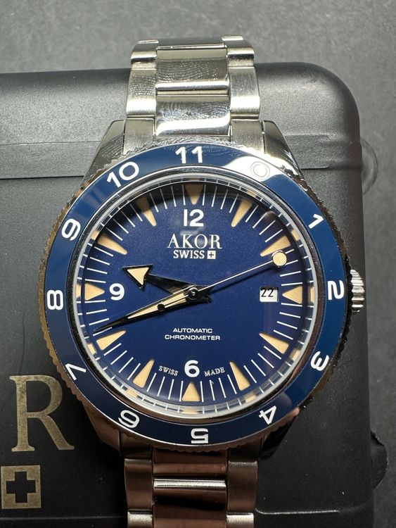 AKOR Ws Explorer Blue Montre Swiss Made Automatique Full Set (Neu und ...
