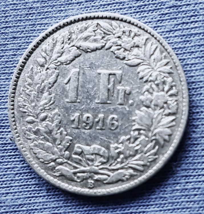 1 Franken 1916 uralte rare Silbermünze ab nur 1 Franken !!!! (Gebraucht) in Camignolo für CHF 5 ...