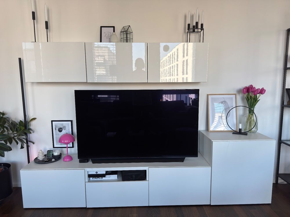 Ikea Besta Wohnwand Weiss