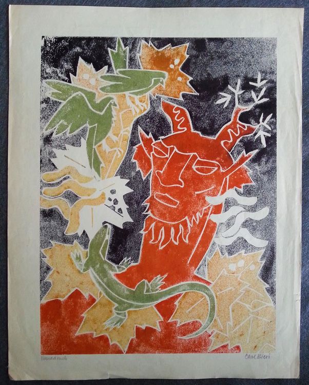 Holzschnitt PAN, Carl Bieri, 1930-50 (Gebraucht) in Oberriet SG für CHF ...