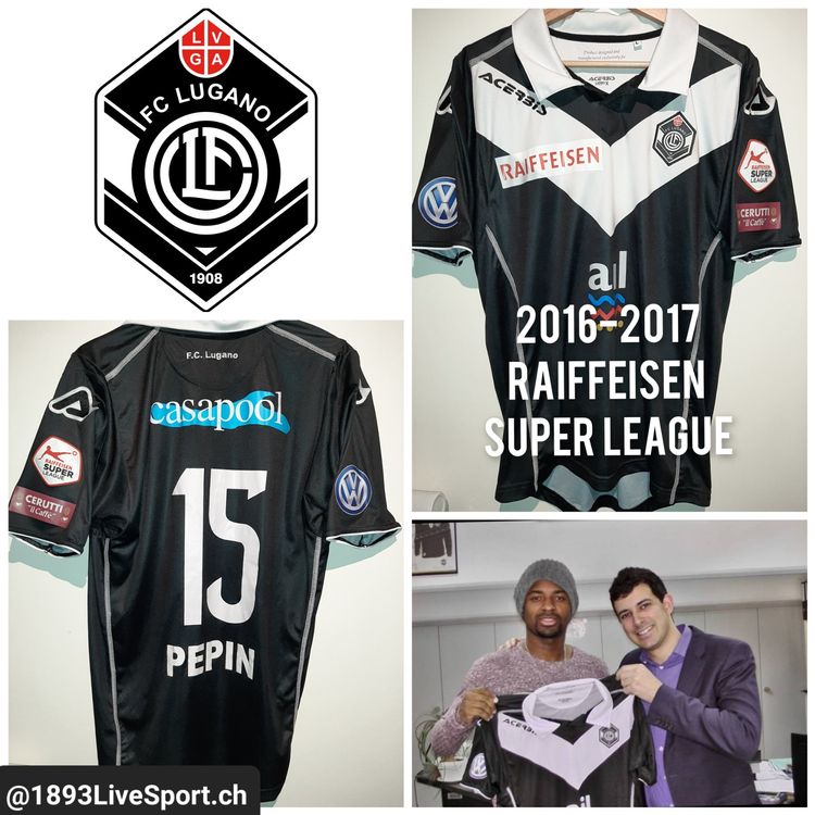 Matchworn FC Lugano Trikot, Jose "Pepin" Machin, 2016-2017 | Kaufen auf ...