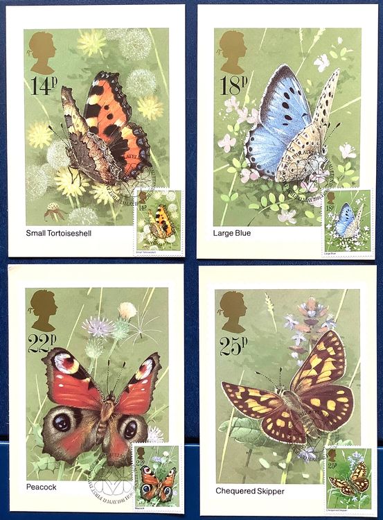 1981 Grossbritannien Schmetterlinge Maximumkarten Satz (Neu (gemäss Beschreibung)) in Liestal ...
