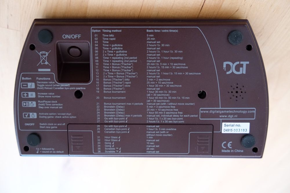 DGT 2010 Official FIDE Chess Clock - SchachUHR - Pendule (Neu (gemäss ...