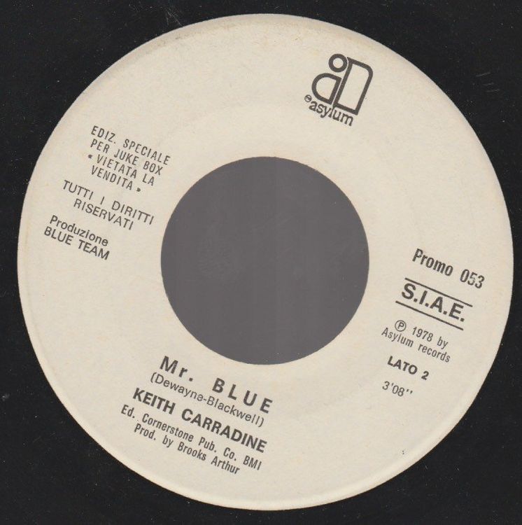 7 " CARRADINE KEITH / DONATO CILETTI MR. BLUE / ANNA ANNA (Gebraucht ...