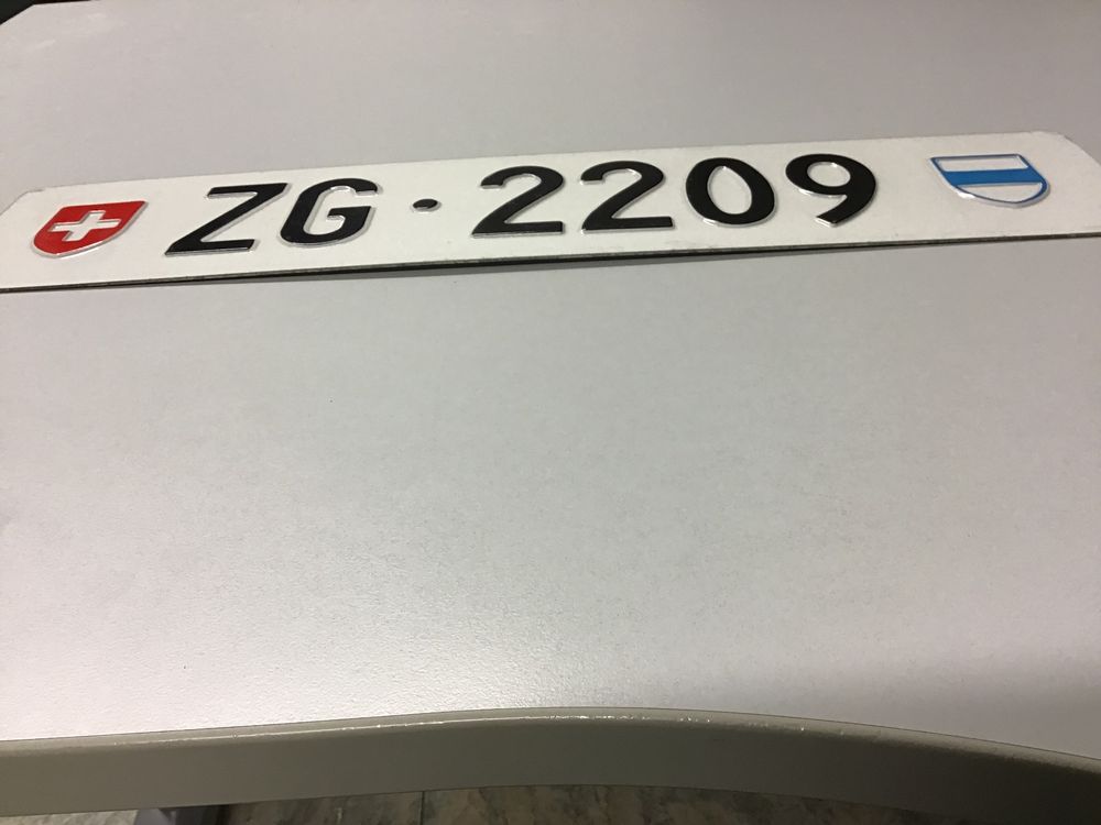 Auto-Kennzeichen/Schild/Nummer "ZG 2209" (Gebraucht) in Elsau für CHF ...