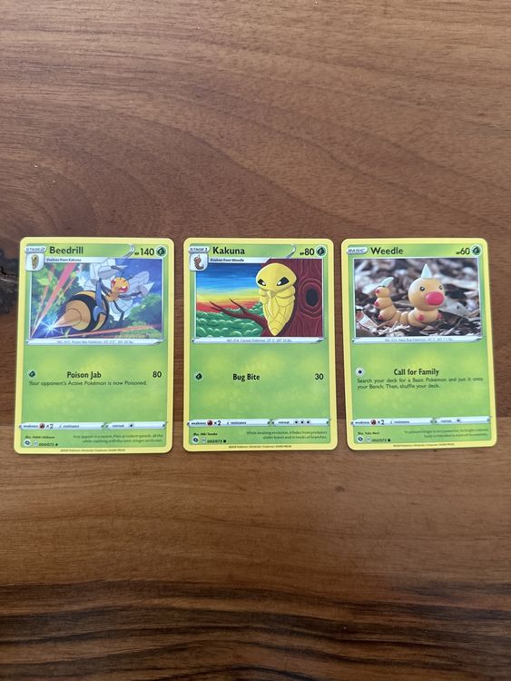 Pokemon Karten Beedrill, Kakuna, Weedle-Set inkl. Energie! (Neu (gemäss Beschreibung)) in Lausen ...