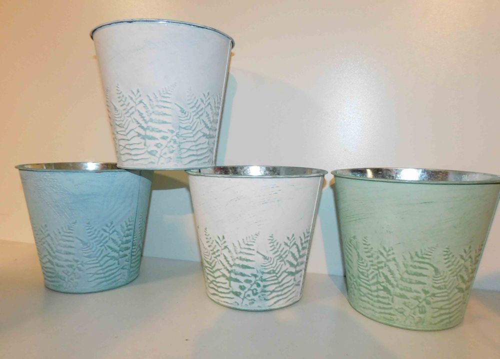 Neue Fundschätze Blechtopf Blumenkübel Blech Neu 4 x (Gebraucht) in ...