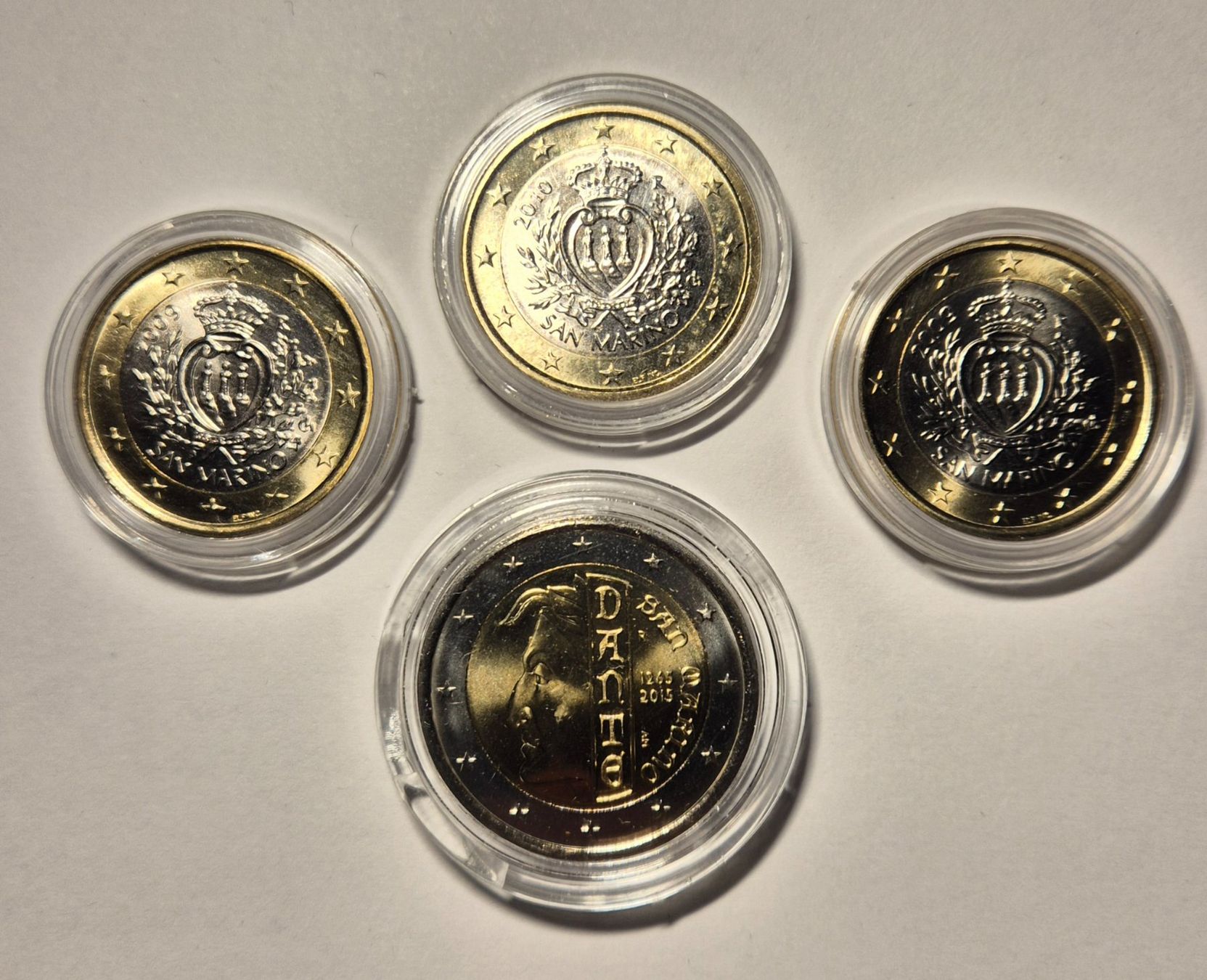 3 x 1 Euro San Marino 2009, 2010, 2009 1 x 2 Euro 2015 (Neu (gemäss ...