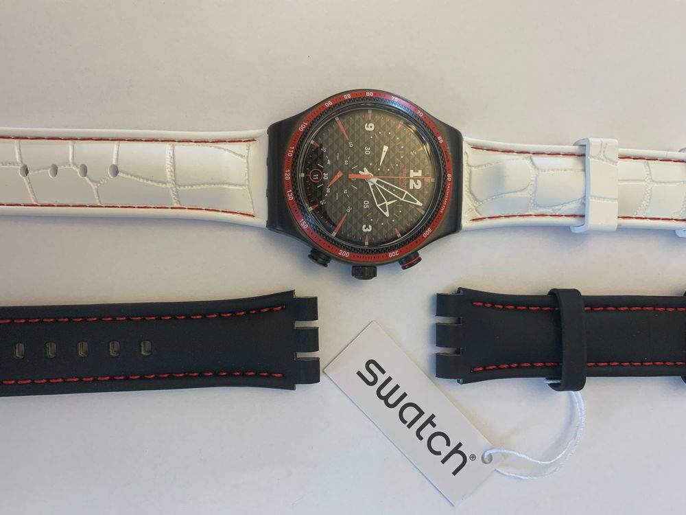 Swatch Irony New Chrono Rosso Fuoco YVM401 neuwertig (Neu (gemäss ...