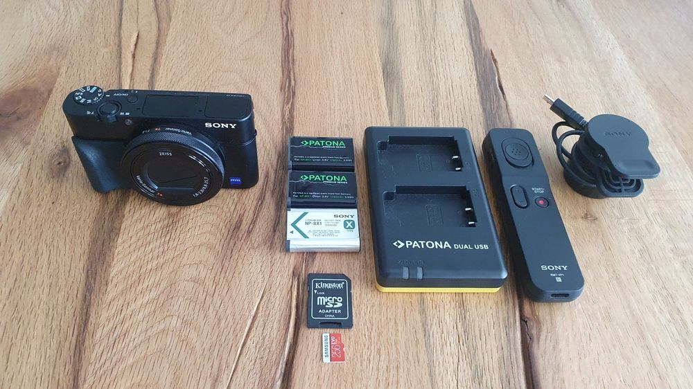 Sony Cybershot RX100 IV, 3 Akkus/Ladestation, Fernauslöser, (Gebraucht ...