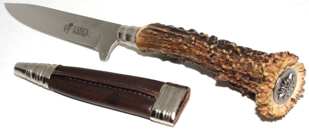 Messer Jagd Tracht Knicker EMKA 22 cm handgeschmiedet, Horn | Kaufen ...