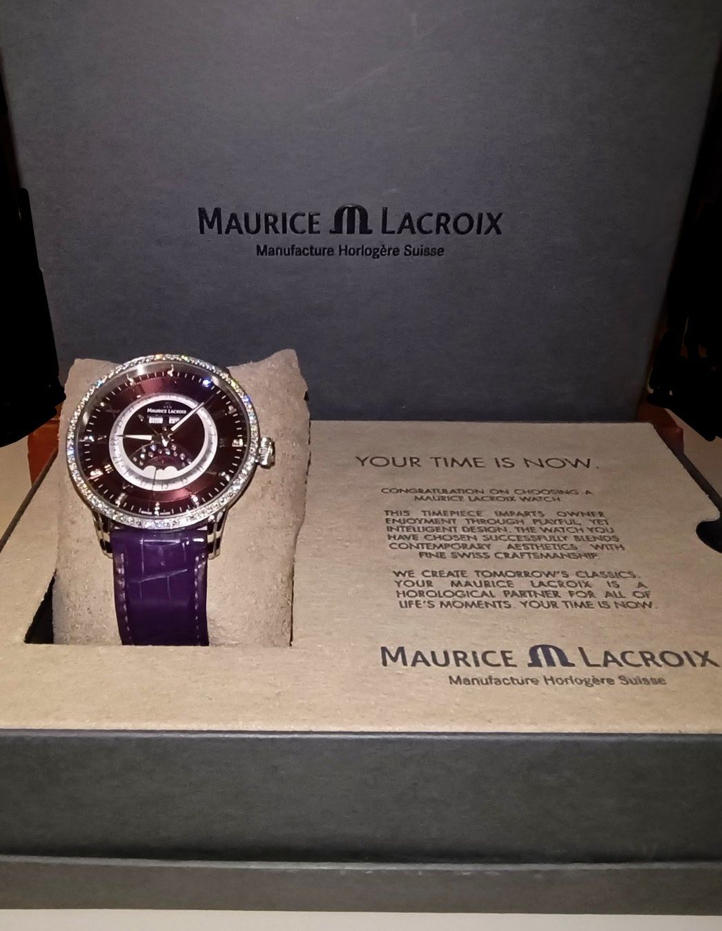 Maurice Lacroix Masterpiece Phase de Lune Diamonds 41mm (D'occasion) à ...