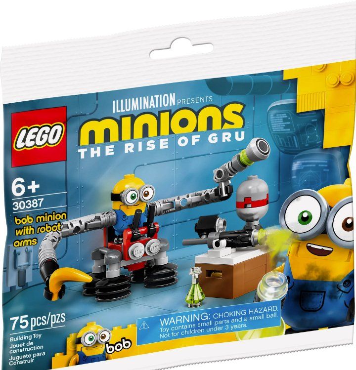 Lego Minions 30387 The Rise of Gru Minion Bob mit Roboterarm (Neu und ...