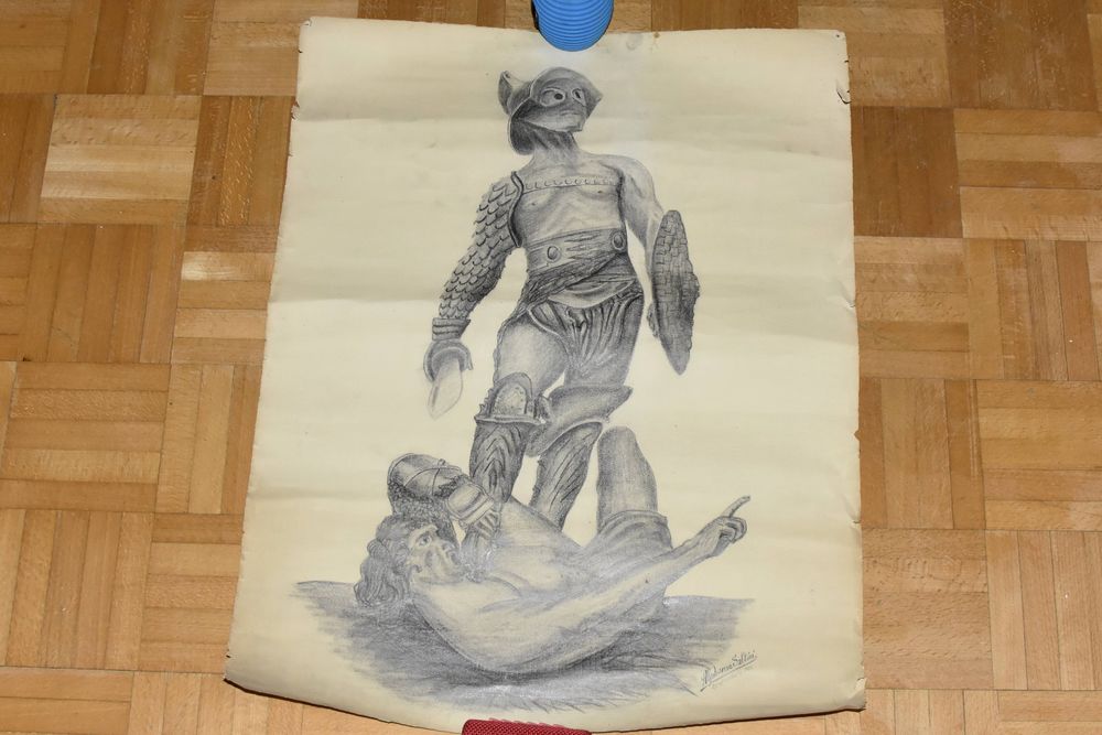 "Gladiateur" Dessin original Alphonce Saltini, 1923 (Gebraucht) in ...