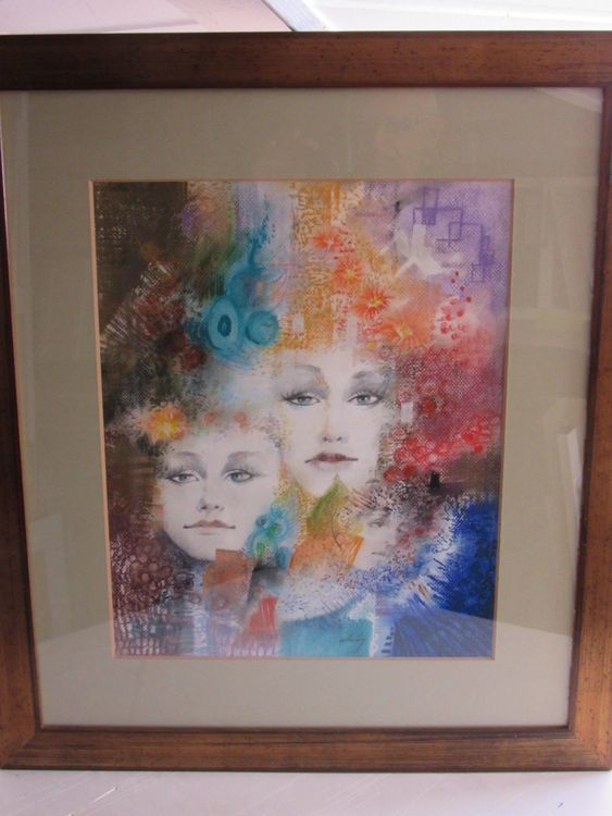 KÜNSTLER ? AQUARELL BLEISTIFT MIT RAHMEN SIGNIERT | Kaufen auf Ricardo