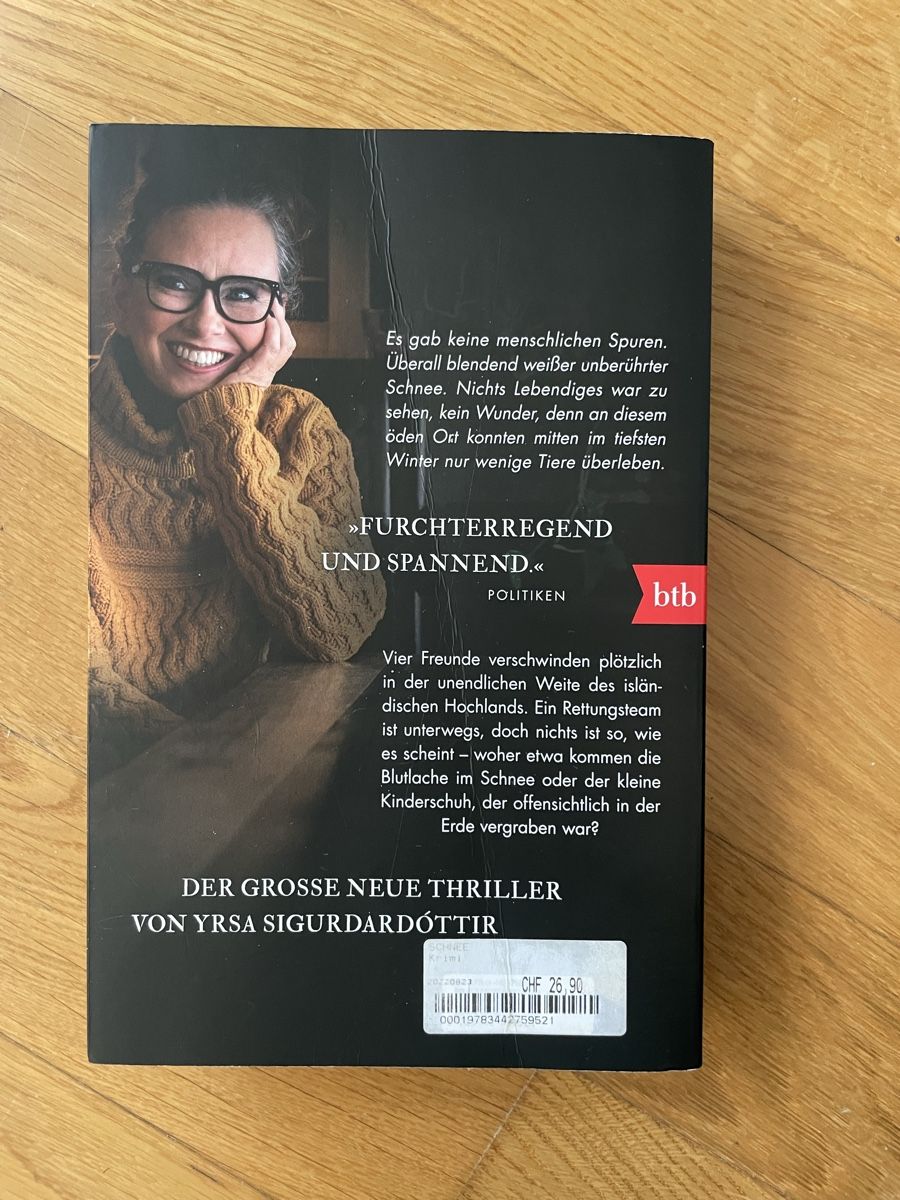 Island Krimi Schnee von Yrsa Sigurdardottir (Gebraucht) in Zürich für ...