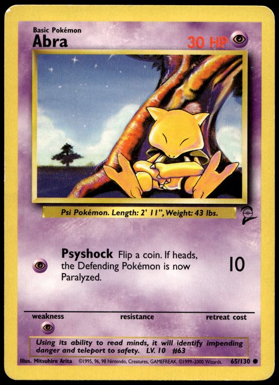 Abra 65/130 Pokémon Base Set 2 ab 1.- | Kaufen auf Ricardo