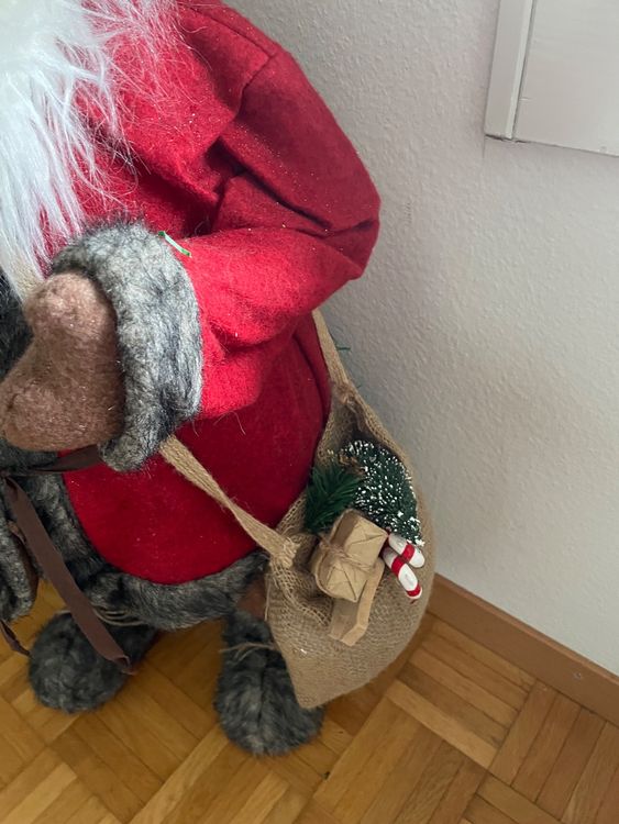 Grosser Samichlaus mit Ski, Laterne und Sack, 95cm hoch! (Gebraucht) in ...