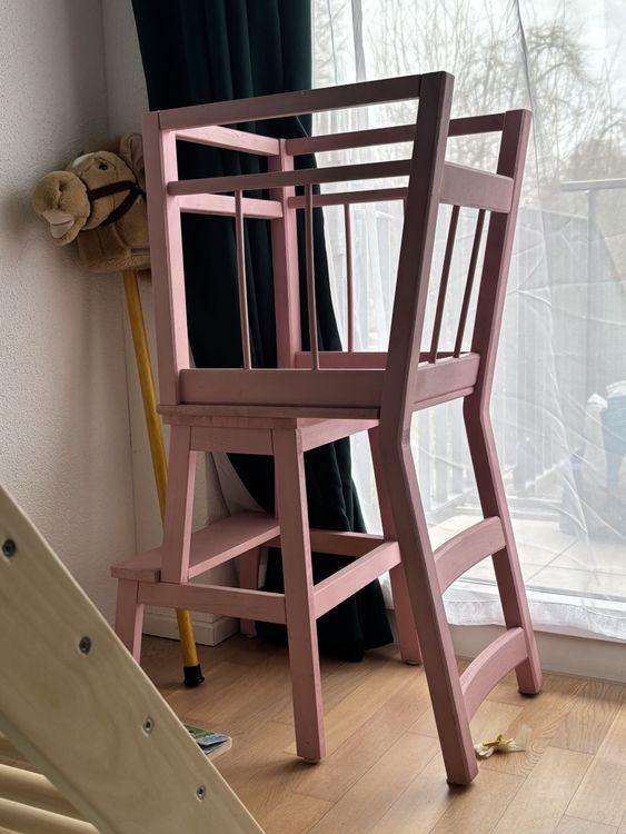 Pink Wooden Learning Tower - Kids Kitchen Helper Tower ab 1 (Gebraucht ...