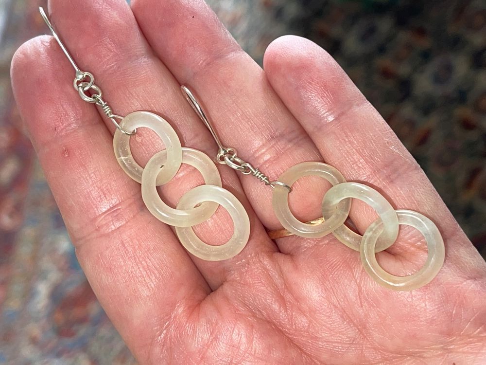 Antique Jade Chain 👹 « Devil's Work » 👹 w/SS925 Earrings (Gebraucht) in ...