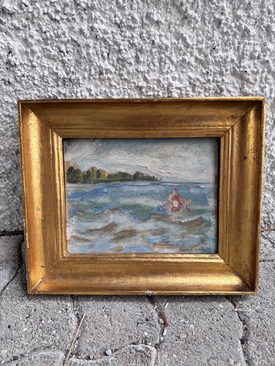 Superbe peinture à l’huile sur carton signée “Jean A. Welsh” | Kaufen ...