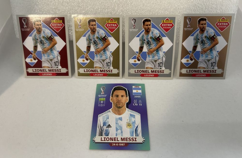 Messi Legends Extra Sticker Panini 2022 FIFA WM - Komplett (Neu (gemäss ...