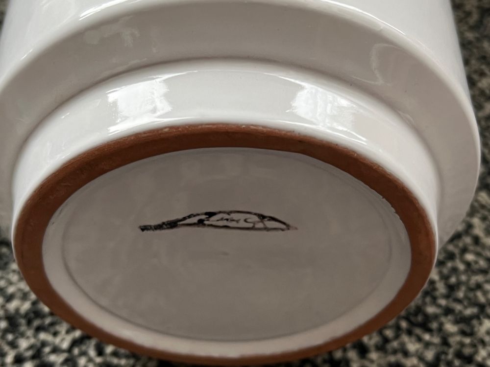 Grosse Vase Bodenvase Keramik MARGRIT LINCK weiss | Kaufen auf Ricardo