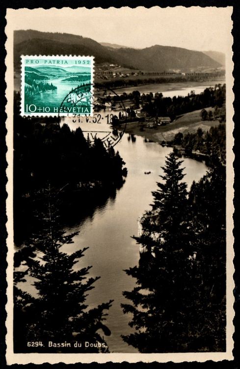 Maximumkarte MK Bassin du Doubs B57 Pro Patria 1952 Ersttag | Kaufen auf Ricardo