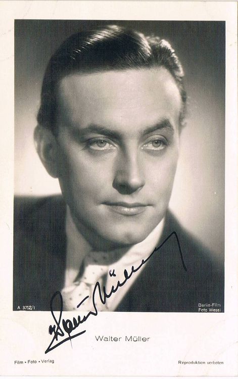 Walter Müller 1911-69 Autogramm signiert Vintage Foto 9x14cm (Gebraucht) in Bischofszell für CHF ...
