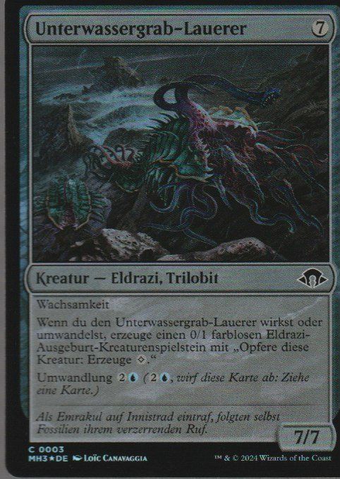 TCG Magic The Gathering MTG MH3 0003 FOIL Unterwassergrab-L (Neu ...