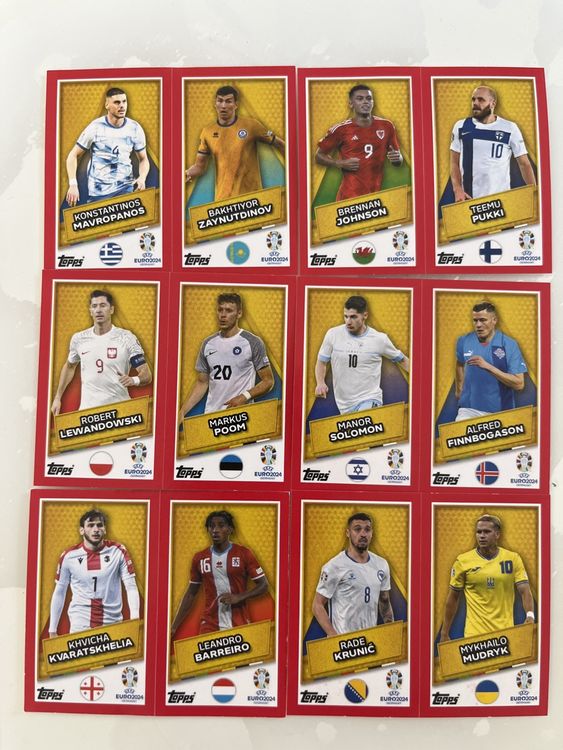 UEFA Euro 2024 Topps Sticker SP Mini Teams Komplett | Kaufen auf Ricardo