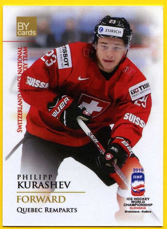 Philipp Kurashev #23 / SUI/2019-17 Player Card IIHF WM (Neu (gemäss Beschreibung)) in Uster für ...