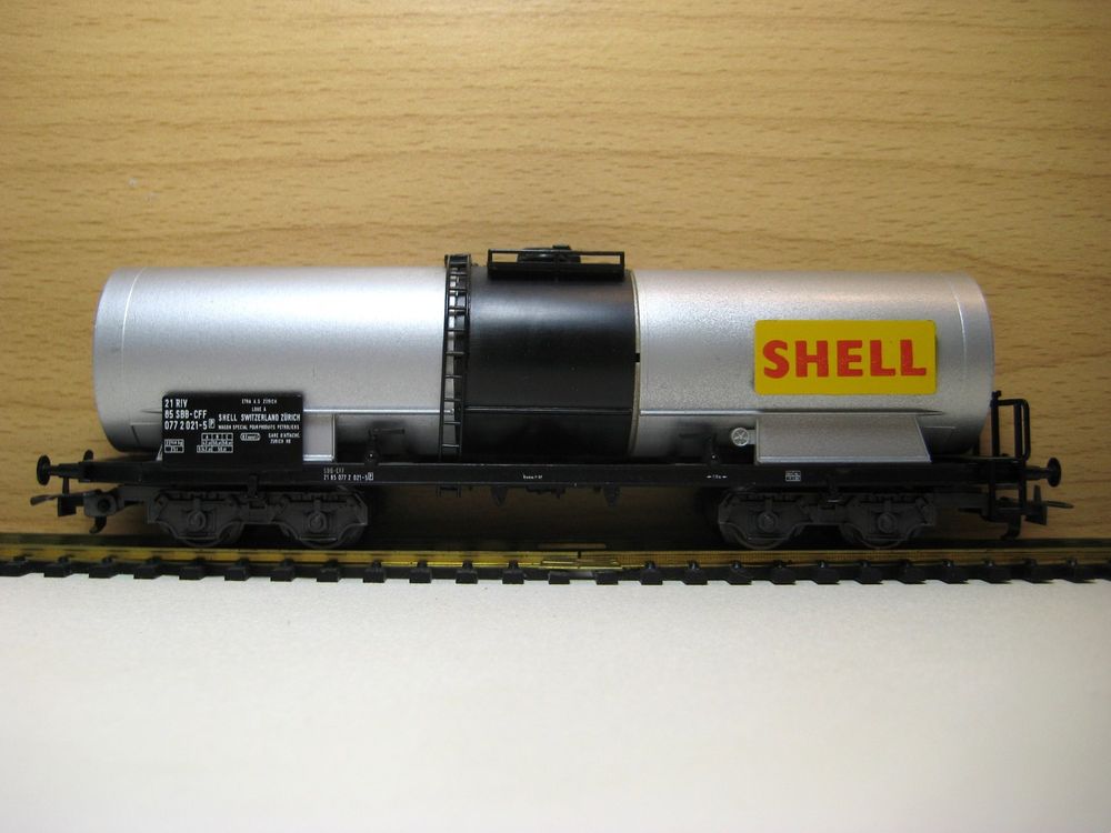 LILIPUT 225 51 SHELL 4-achs Kesselwagen SBB H0-DC mit OVP (Neu (gemäss ...