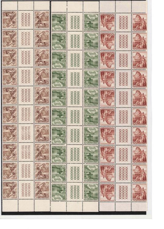 1948 Zwischenstege S57 - S59 Serie in 10er-Streifen ** | Kaufen auf Ricardo