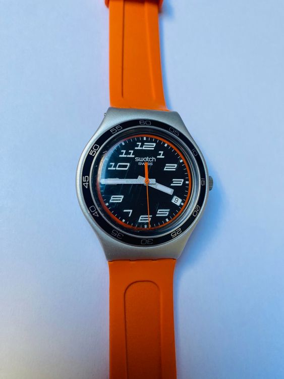 Montre Swatch Irony Jungle Joy Orange Strap Quartz (Gebraucht) in ...