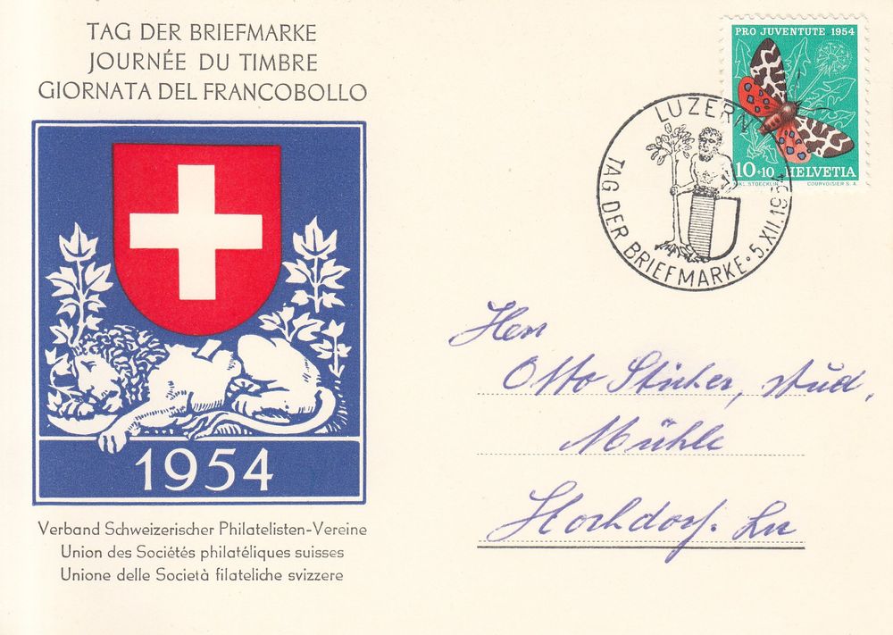 TdB 1954 Luzern, Karte mit SST S. 371 (Gebraucht) in Bürglen TG für CHF 3 – mit Lieferung auf ...