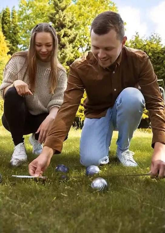 BOCCIA Pétanque BOULE SPIEL mit 6 Boulekugeln im Set (Neu und ...