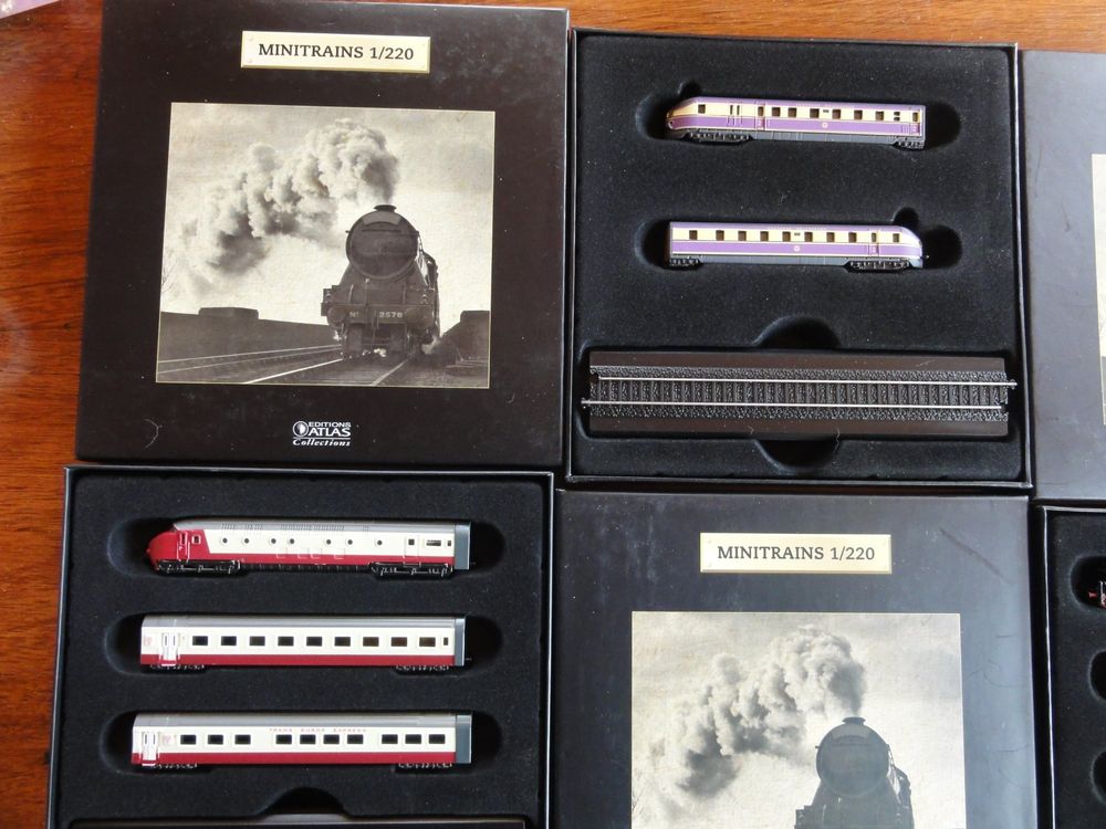Minitrains 1/220 lot de 10 trains. Editions Atlas (Neu (gemäss ...