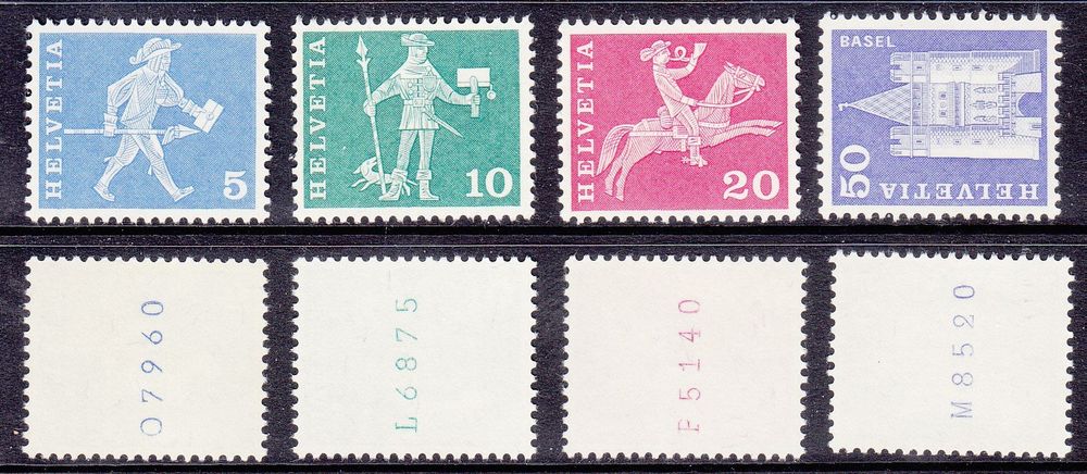 1964 Satz ** Rollenmarken ** mit Leuchtstoff und mit Nummern (Neu (gemäss Beschreibung)) in ...